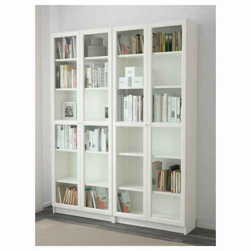 IKEA BILLY OXBERG Bookcase White Glass Furniture Urban Sales